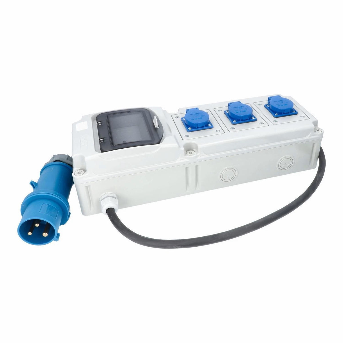 Mobile power distributor CEE 32A 230V to Schuko 16A 230V with FI circu – SEV