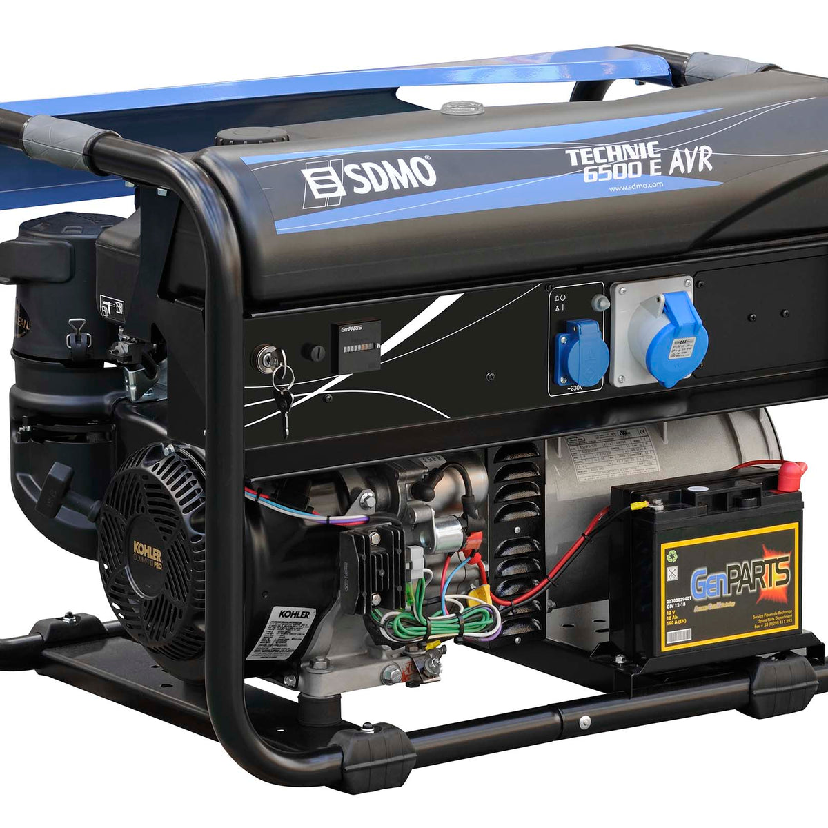 SDMO TECHNIC 6500 E AVR C5 portable power generator – SEV